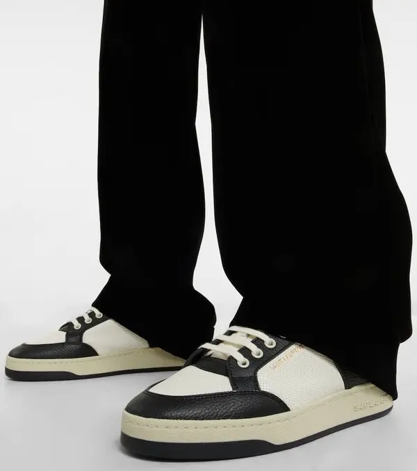 Saint Laurent Sl/61 Leather Sneakers - Black