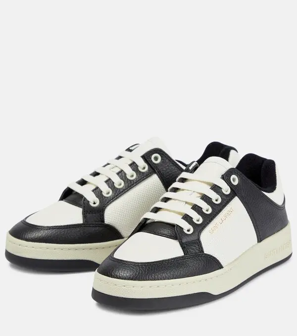 Saint Laurent Sl/61 Leather Sneakers - Black