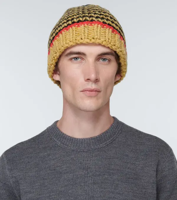 帽子 bottega veneta archive wool knit beanie Bottega Veneta Zig-Zag Knit Wool Beanie - Multicoloured | Editorialist