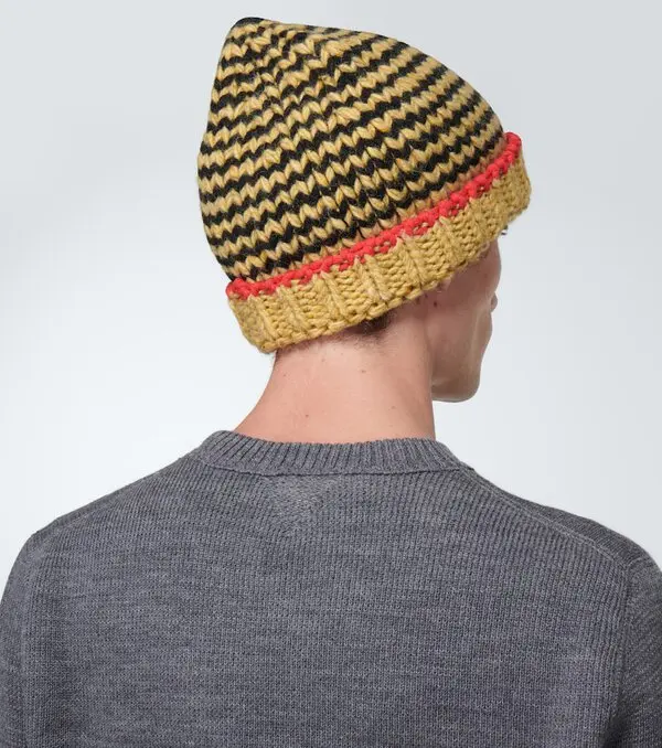 Bottega Veneta Zig-Zag Knit Wool Beanie - Multicoloured | Editorialist