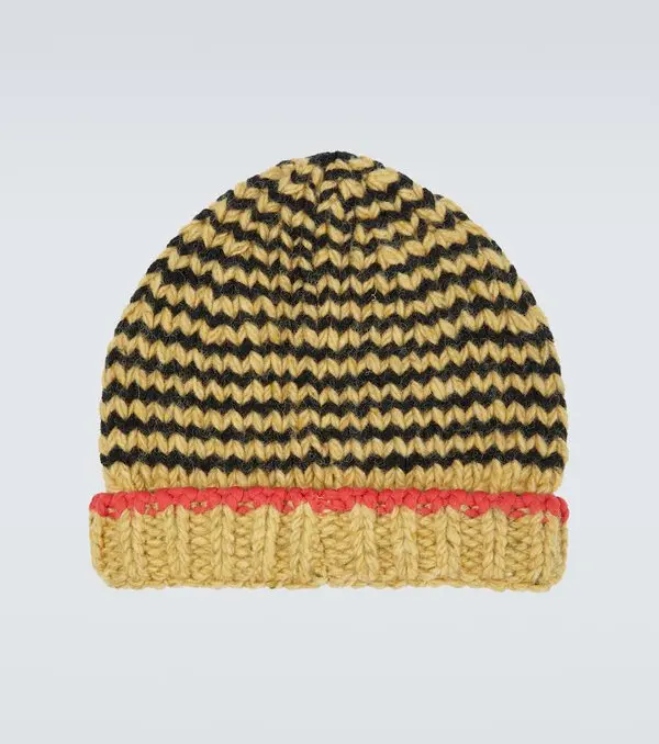 Bottega Veneta Zig-Zag Knit Wool Beanie - Multicoloured | Editorialist