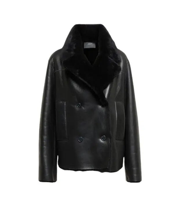 JOSEPH Shearling-trimmed Leather Jacket