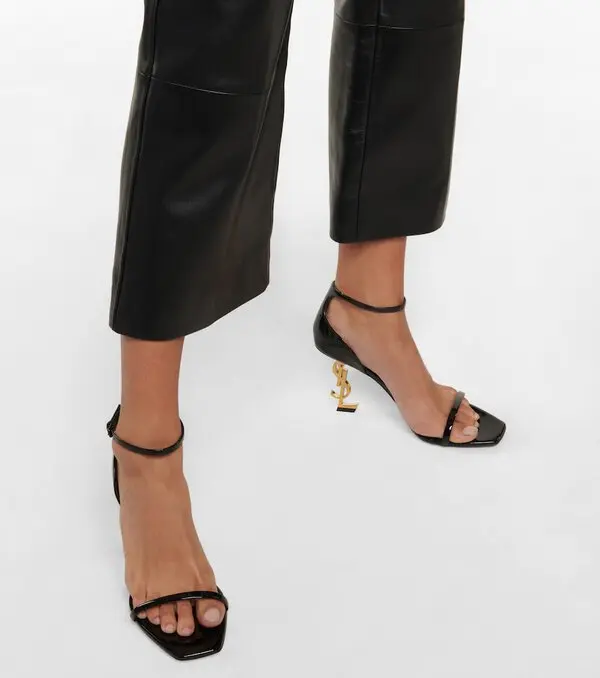 Saint Laurent Opyum 85 Patent Leather Sandals