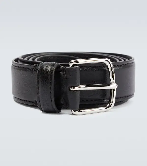 THE ROW Classic Leather Belt - Black