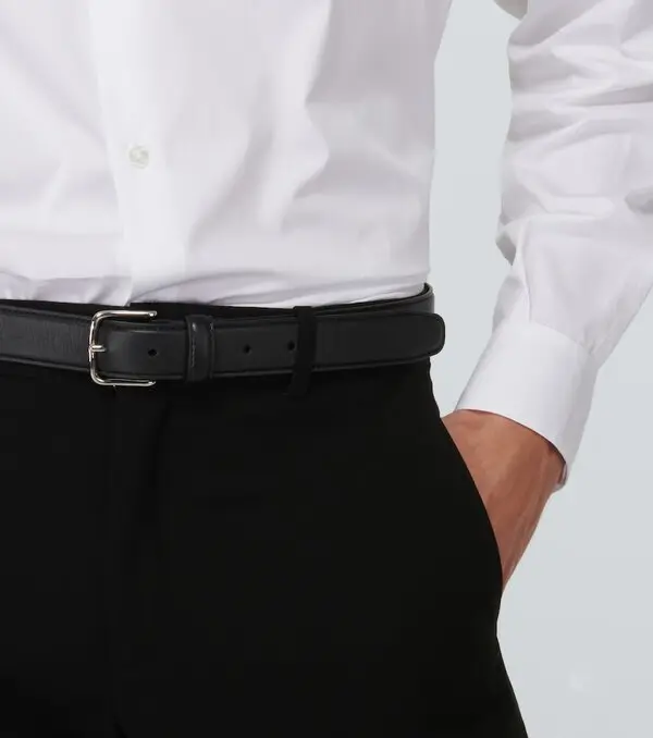 THE ROW Classic Leather Belt - Black
