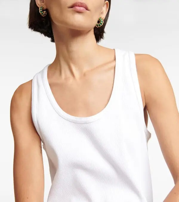 Bottega Veneta Cotton-blend Tank Top - White