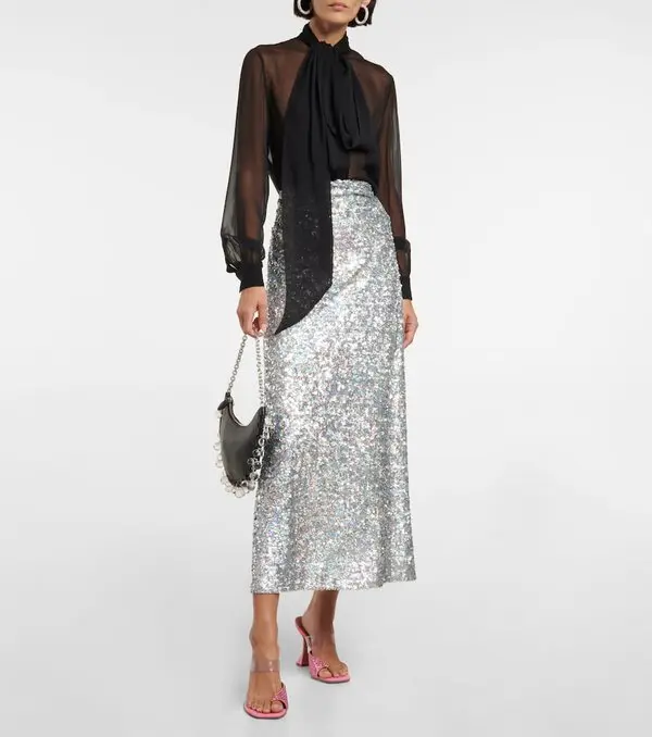 Amina Muaddi Paloma Embellished Mules - Pink