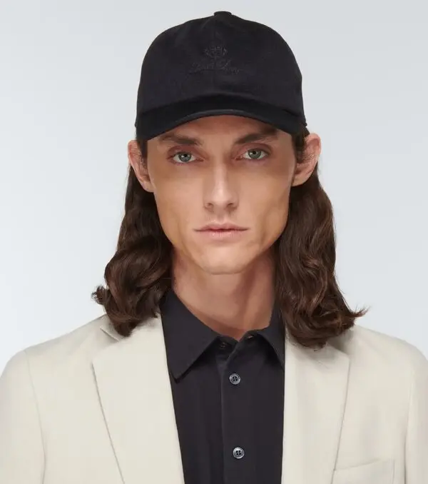 Loro Piana Cashmere Baseball Cap - Black