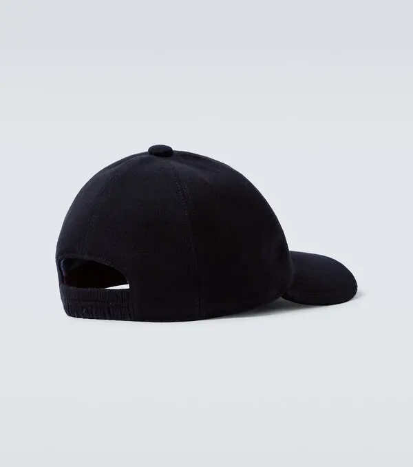 Loro Piana Cashmere Baseball Cap - Blue