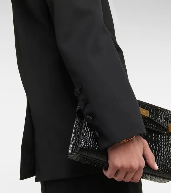 Saint Laurent Double-breasted Wool Tuxedo Jacket