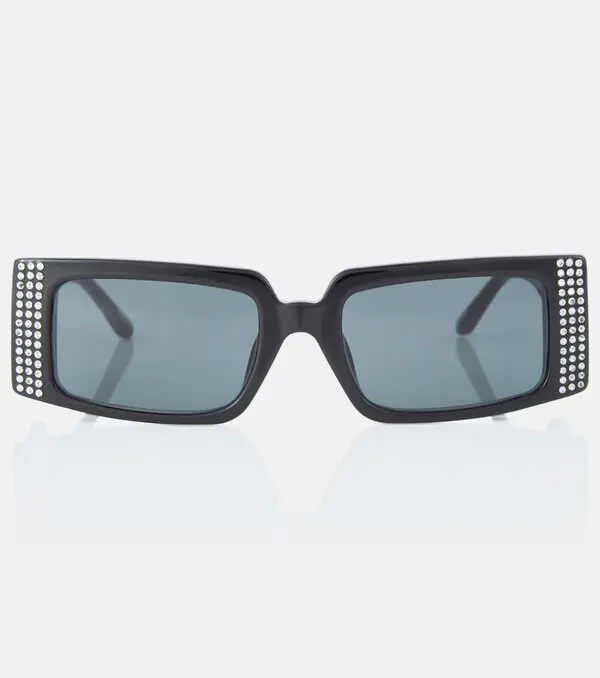 Magda Butrym Crystal-embellished Square Sunglasses - Black