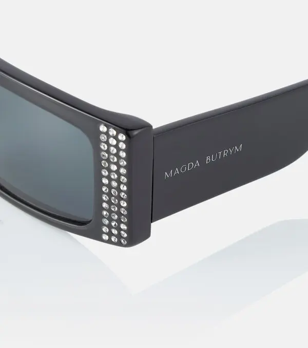 Magda Butrym Crystal-embellished Square Sunglasses