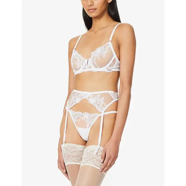 Bluebella Marseille Semi-sheer Stretch-mesh Suspender