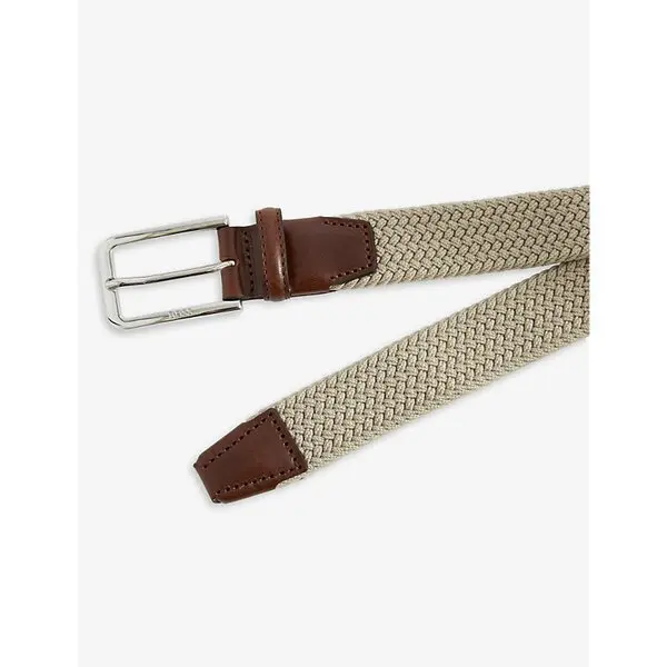 BOSS Logo-embossed Woven Belt