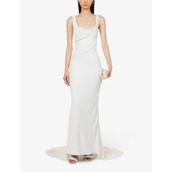 acler elkington long-sleeve sweetheart maxi dress Elmont Long Sleeve Maxi Dress