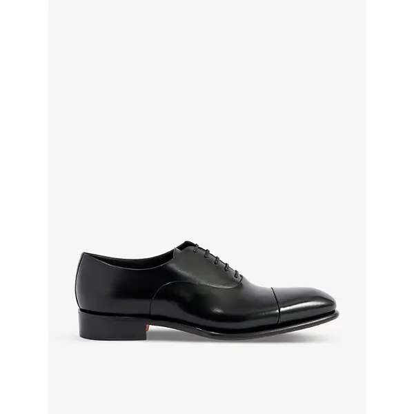 Santoni Carter Cap-toe Leather Oxford Shoes