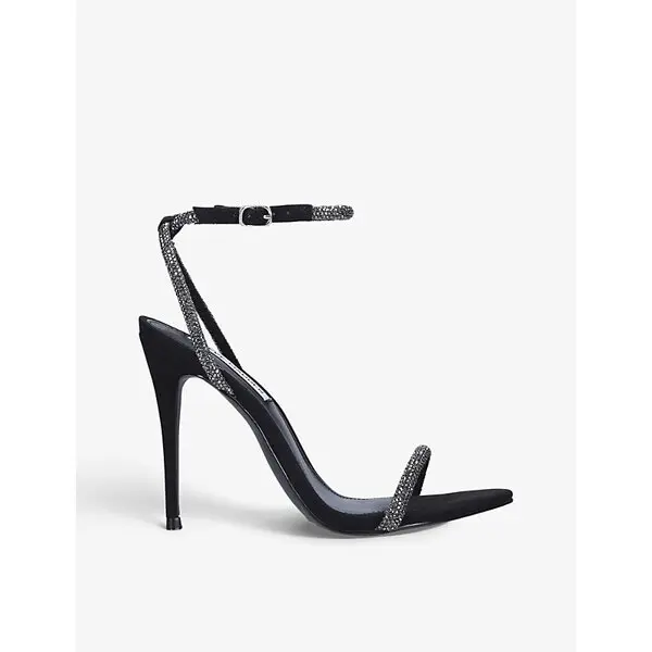 Steve Madden Breslin Rhinestone-embellished Suede Heels