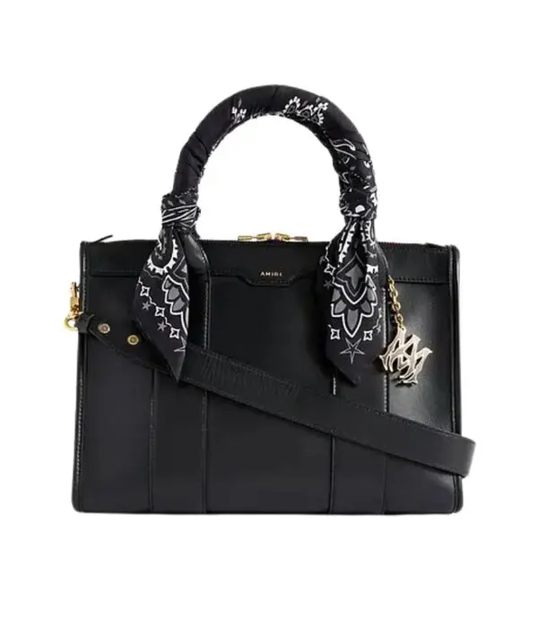 Amiri City Bandana-straps Mini Leather Tote Bag