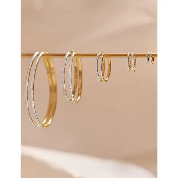 Monica Vinader Riva Wave Diamond Huggie Earrings