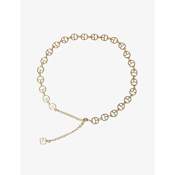 Claudie Pierlot Logo-embossed Zamac Chain Belt - Metalliques