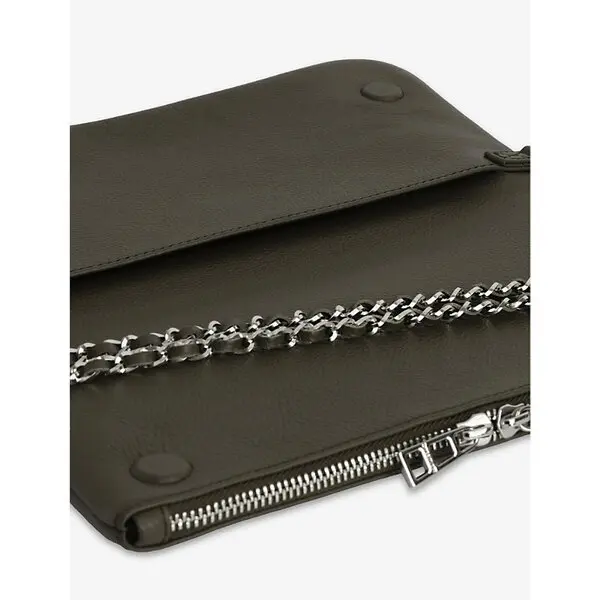 Zadig&Voltaire Rock Grained Leather Clutch - Record