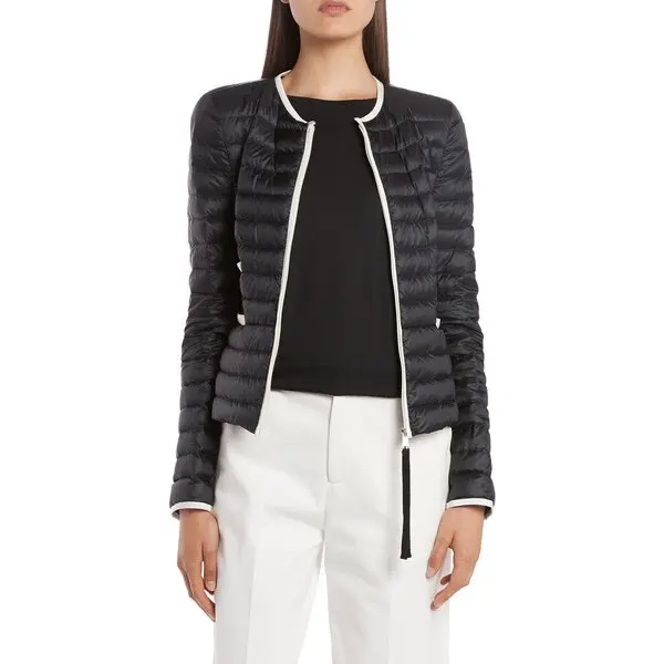 Moncler Baillet Contrast Trim Down Puffer Jacket