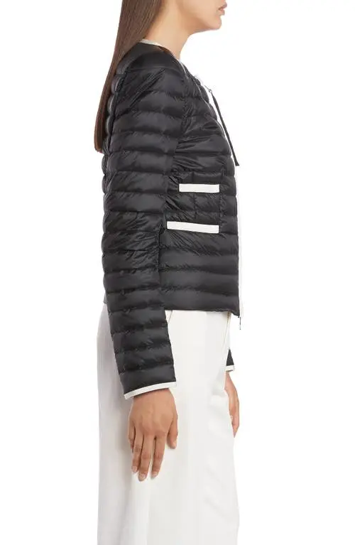 Moncler Baillet Contrast Trim Down Puffer Jacket