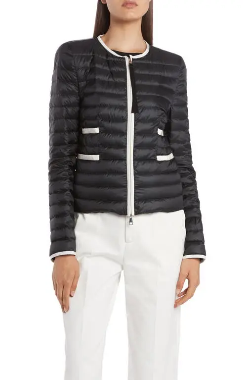 Moncler Baillet Contrast Trim Down Puffer Jacket