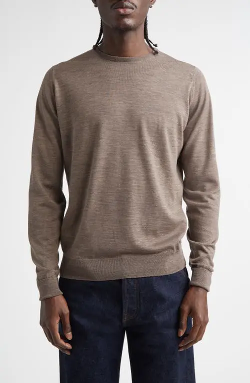 John Smedley Marcus Crewneck Sweater - Mushroom