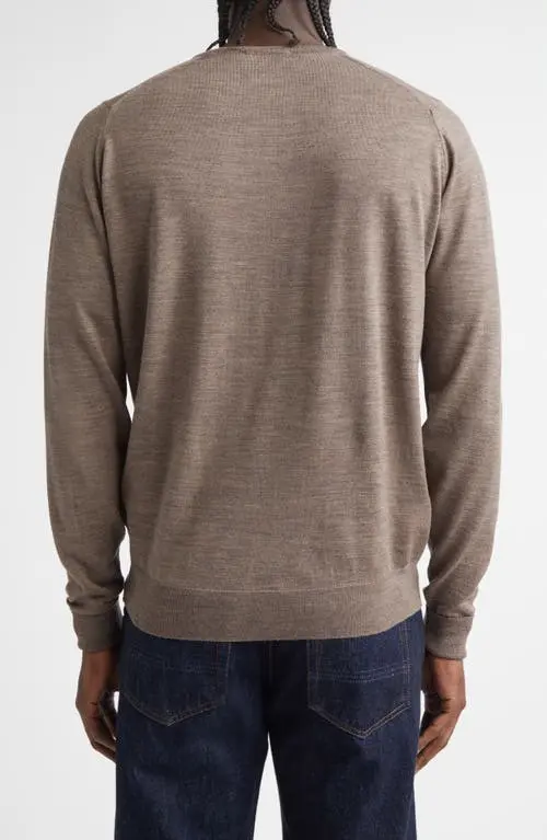 John Smedley Marcus Crewneck Sweater - Mushroom