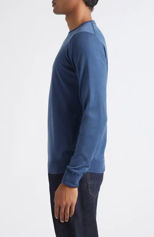 John Smedley Marcus Crewneck Sweater - Teal Firth