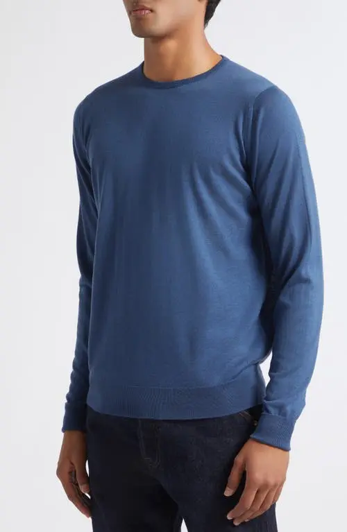 John Smedley Marcus Crewneck Sweater - Teal Firth