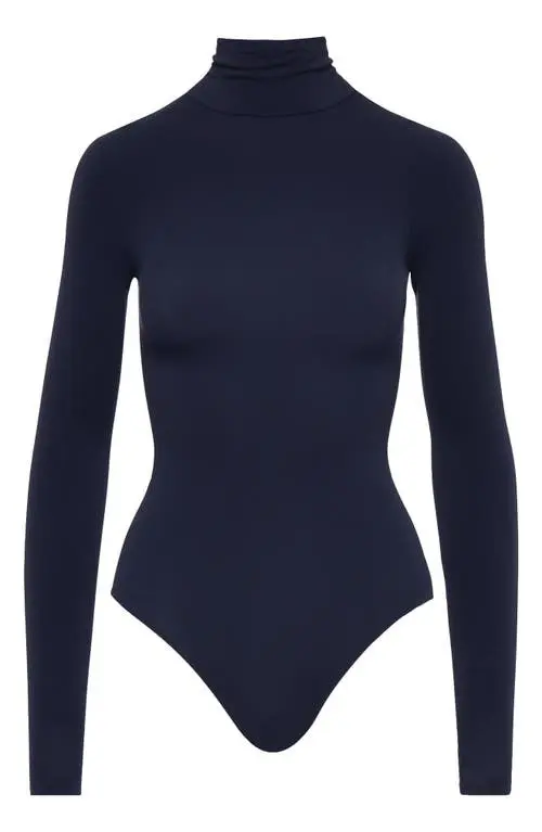 Commando Ballet Body Turtleneck Thong Bodysuit - Navy