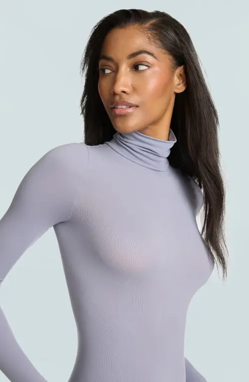 Commando Ballet Body Turtleneck Thong Bodysuit - Smoke