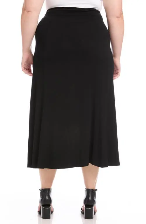 Karen Kane Jersey Midi Skirt - Black