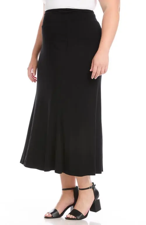 Karen Kane Jersey Midi Skirt - Black