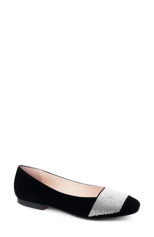PATRICIA GREEN Milan Embellished Ballet Flat - Black