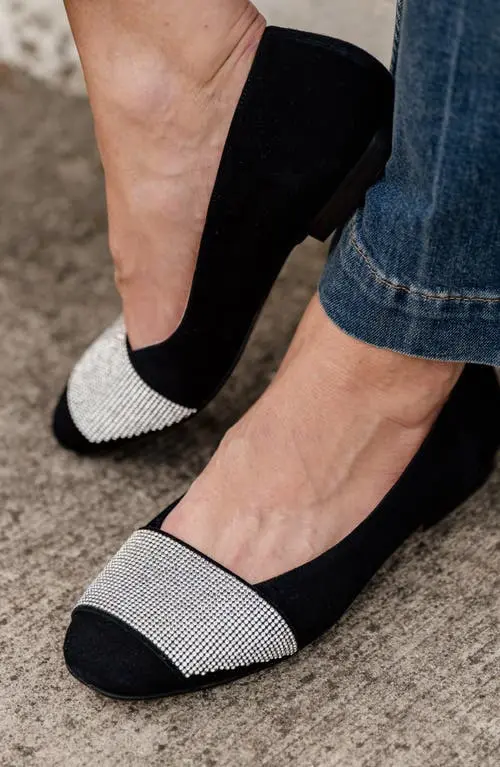 PATRICIA GREEN Milan Embellished Ballet Flat - Black