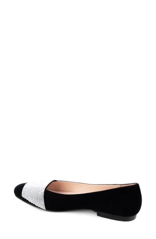 PATRICIA GREEN Milan Embellished Ballet Flat - Black