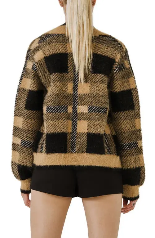 English Factory Check Cardigan