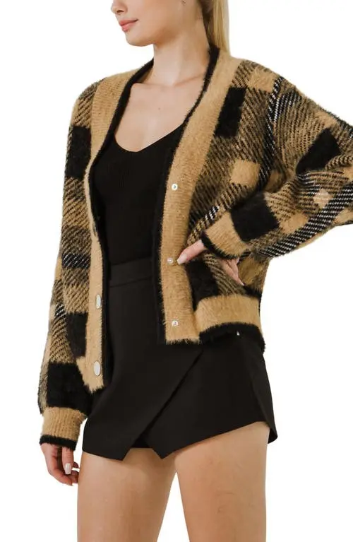 English Factory Check Cardigan