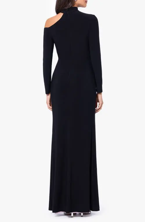 XSCAPE EVENINGS Cutout Shoulder Gown