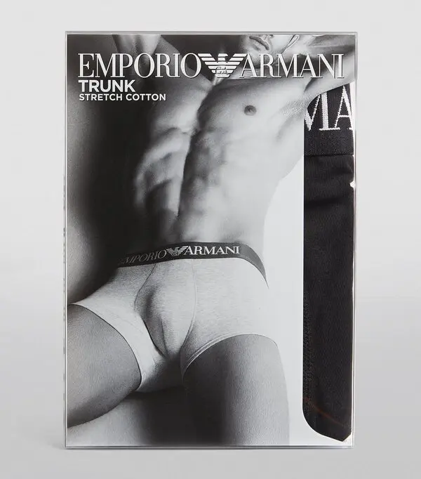 Emporio Armani Logo Motif Trunks - Black
