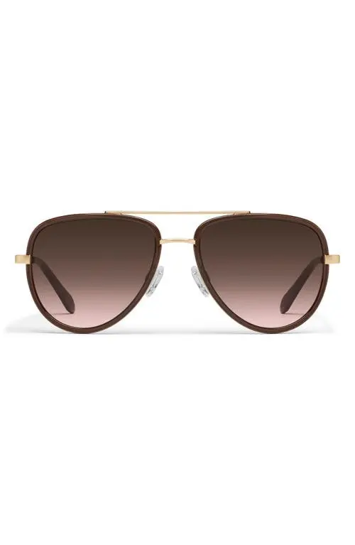 Quay All In Aviator Sunglasses - Dark Brown/brown Rose