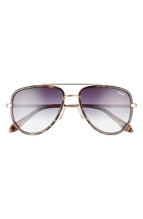 Quay All In Aviator Sunglasses - Milky Tort/ Fade