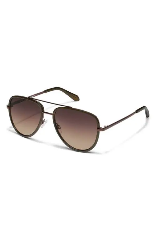Quay All In Aviator Sunglasses - Olive/dark Fawn