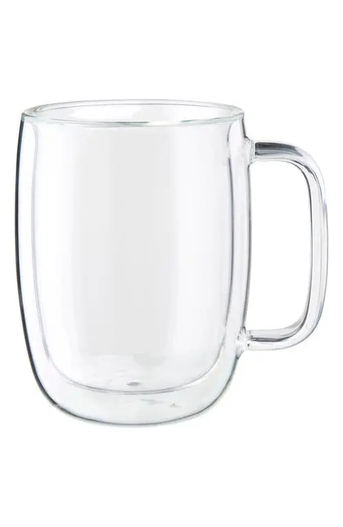 ZWILLING Sorrento Plus Set Of 2 Double Wall Glass Latte Mugs - Clear