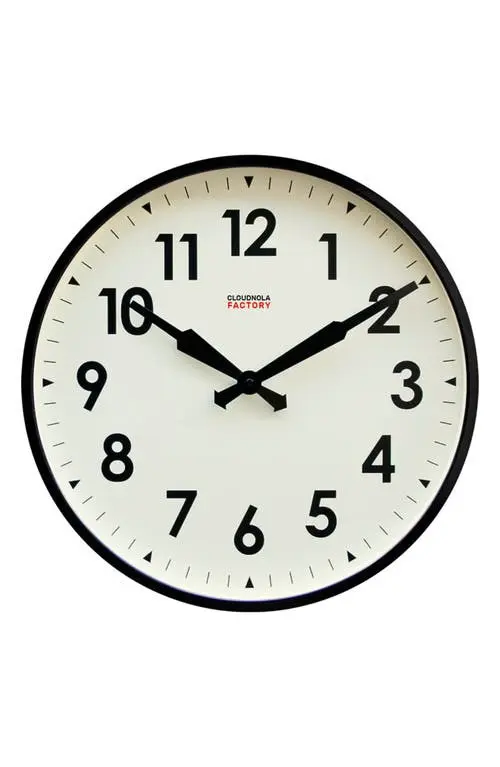 CLOUDNOLA Factory Wall Clock - Black