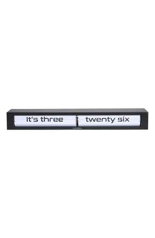 CLOUDNOLA Texttime Flip Clock - Black
