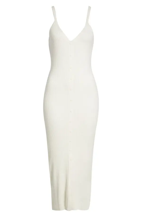 vero moda ribbed midi dress Vero Moda soft rib knit v-neck midi dress in heathered chocolate